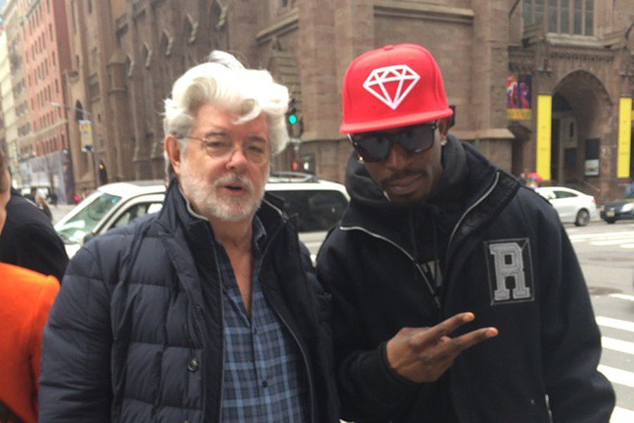 George Lucas George Lucas signing autographs for fans - Star Wars ...