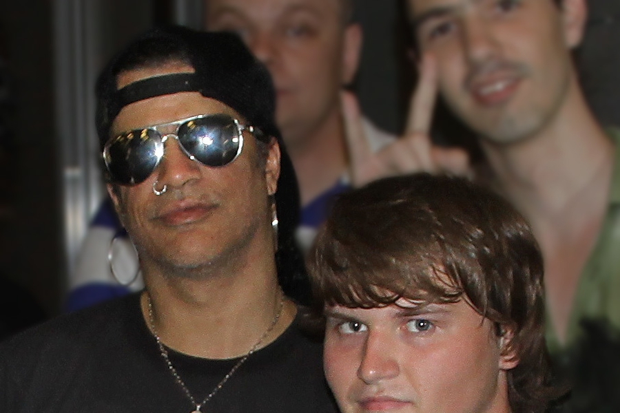 Slash Slash Signs Autographs Leaving The David Letterman Show in NYC ...