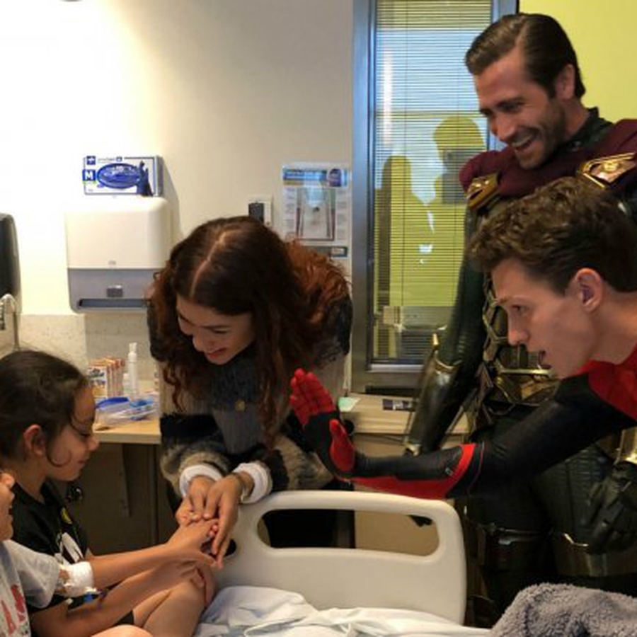 Cast of 'Spider-Man' Visits Children's Hospital in Character Costumes ...